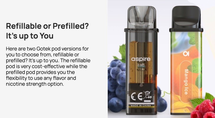 Aspire Gotek X Vape Kit - Free 10ml E-Liquid | Next Day Delivery