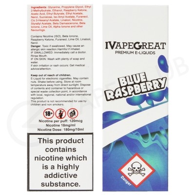 Blue Raspberry E-Liquid by IVG 50/50 | 4 for £12