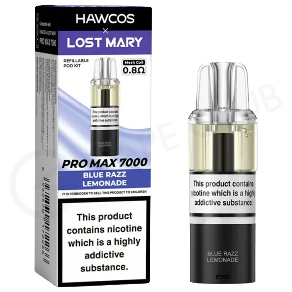Blue Razz Lemonade Hawcos x Lost Mary Pro Max 7000 Refill Pack
