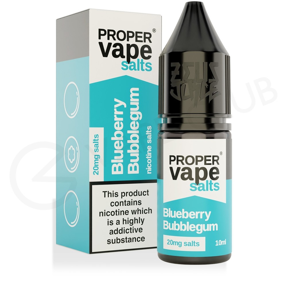 Blueberry Bubblegum Proper Vape Nic Salt E-Liquid - 10 for £12