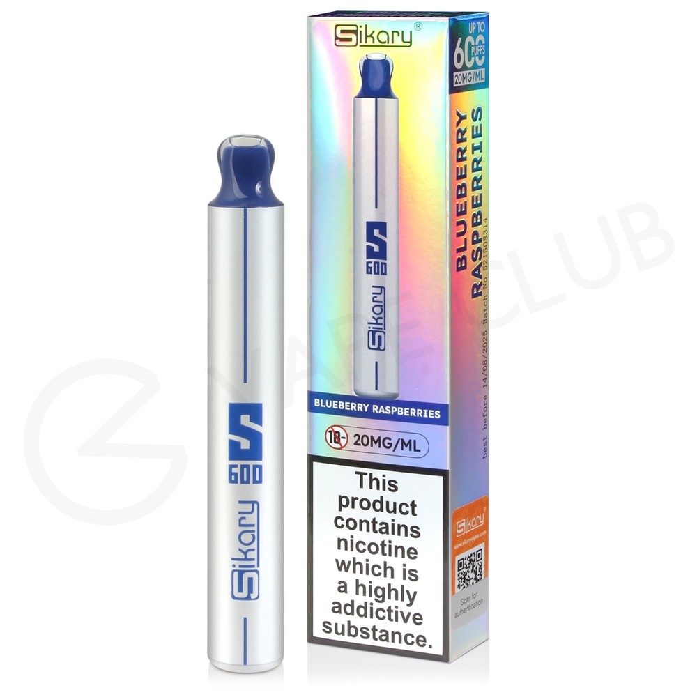 Blueberry Raspberries Sikary S600 Disposable Vape | 3 for £10