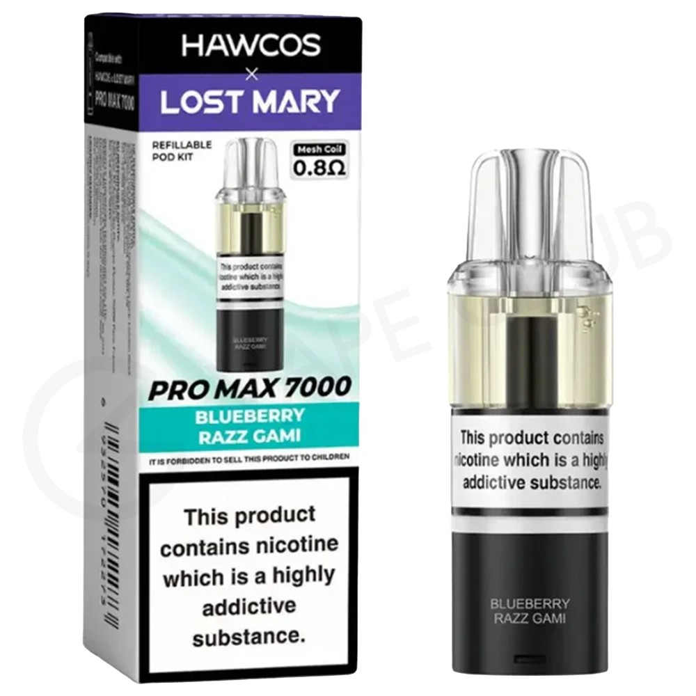 Blueberry Razz Gami Hawcos x Lost Mary Pro Max 7000 Refill Pack