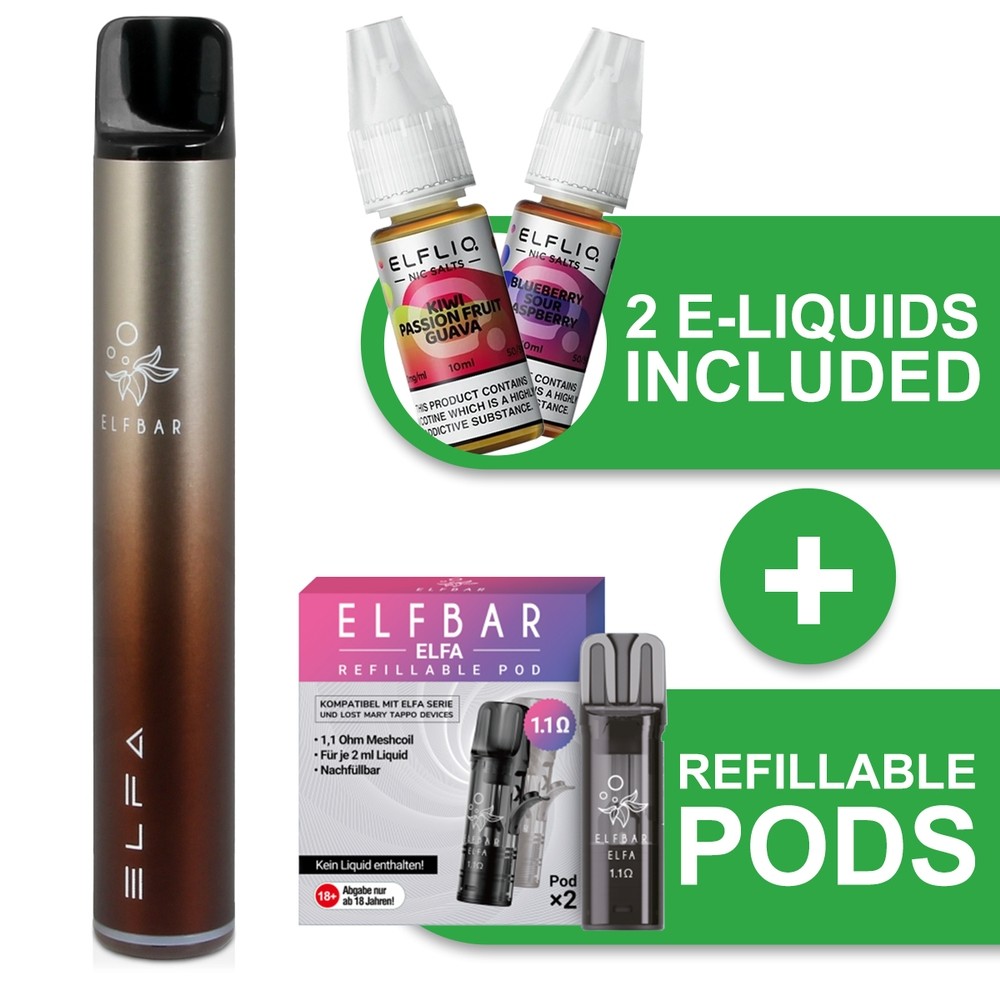 Elf Bar Elfa Pro Vape Kit - 20mg Pod Included | Next Day Delivery