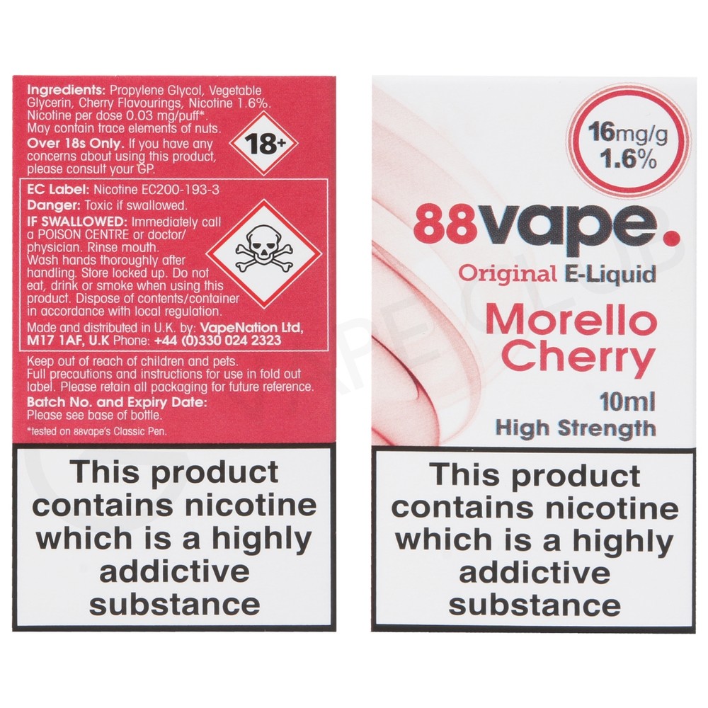 Morello Cherry E-Liquid by 88Vape Any Tank