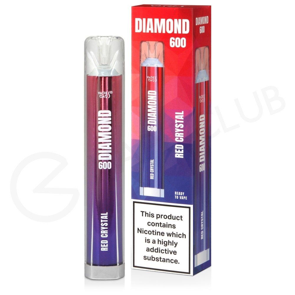 Red Crystal Vapes Bars Diamond 600 Disposable Vape