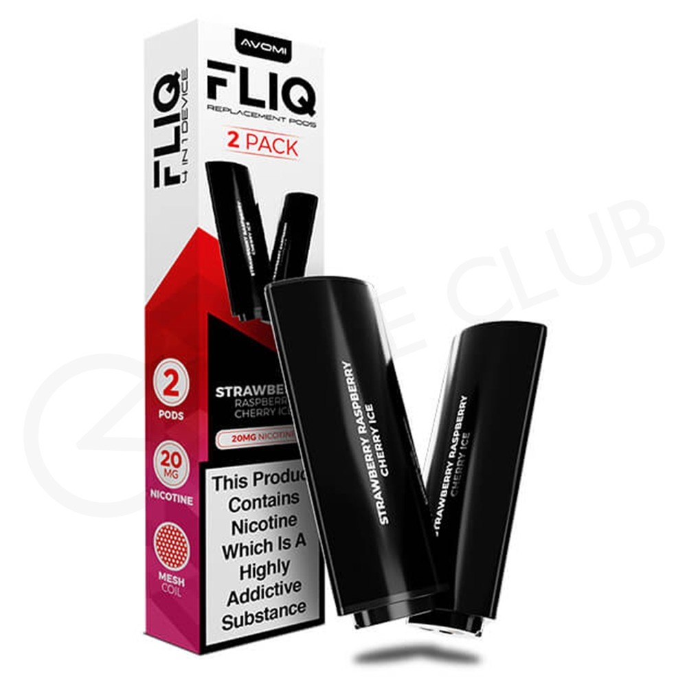 Strawberry Raspberry Cherry Ice Avomi Fliq Prefilled Pods