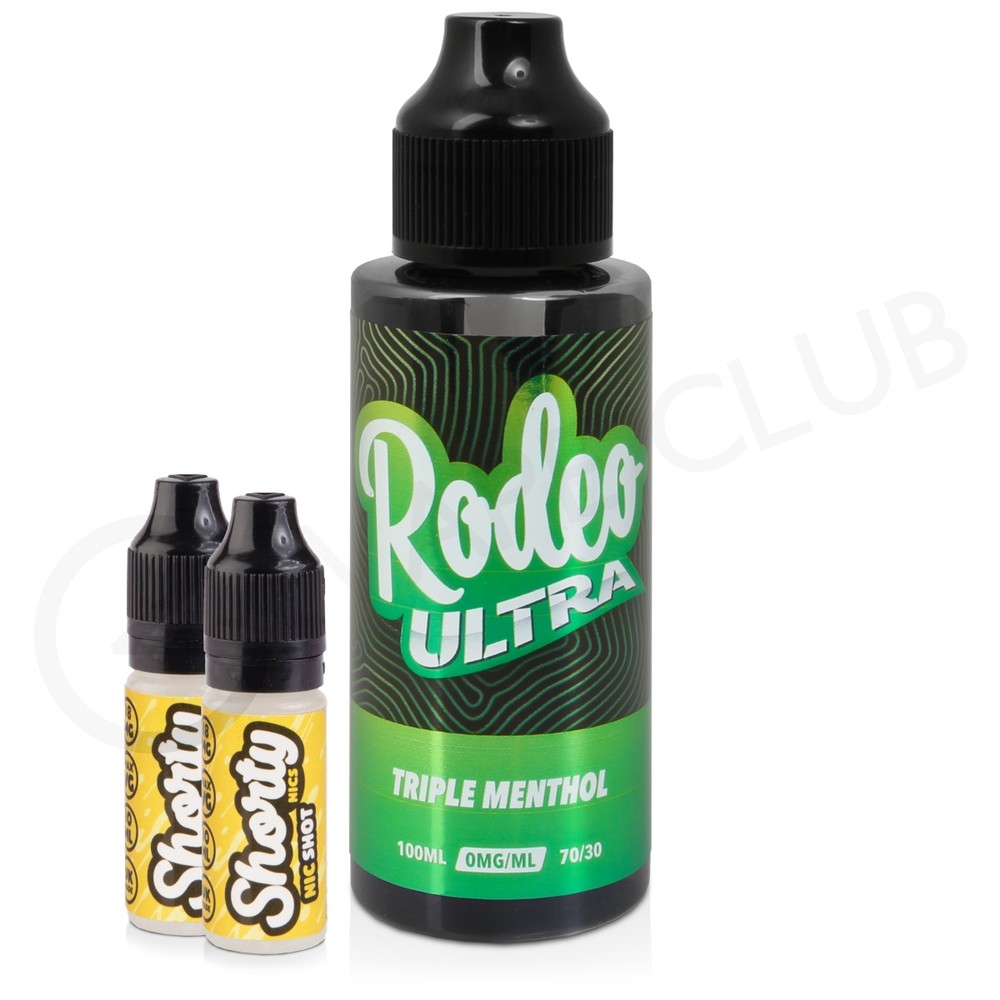 Triple Menthol Shortfill E-Liquid by Rodeo Ultra 100ml