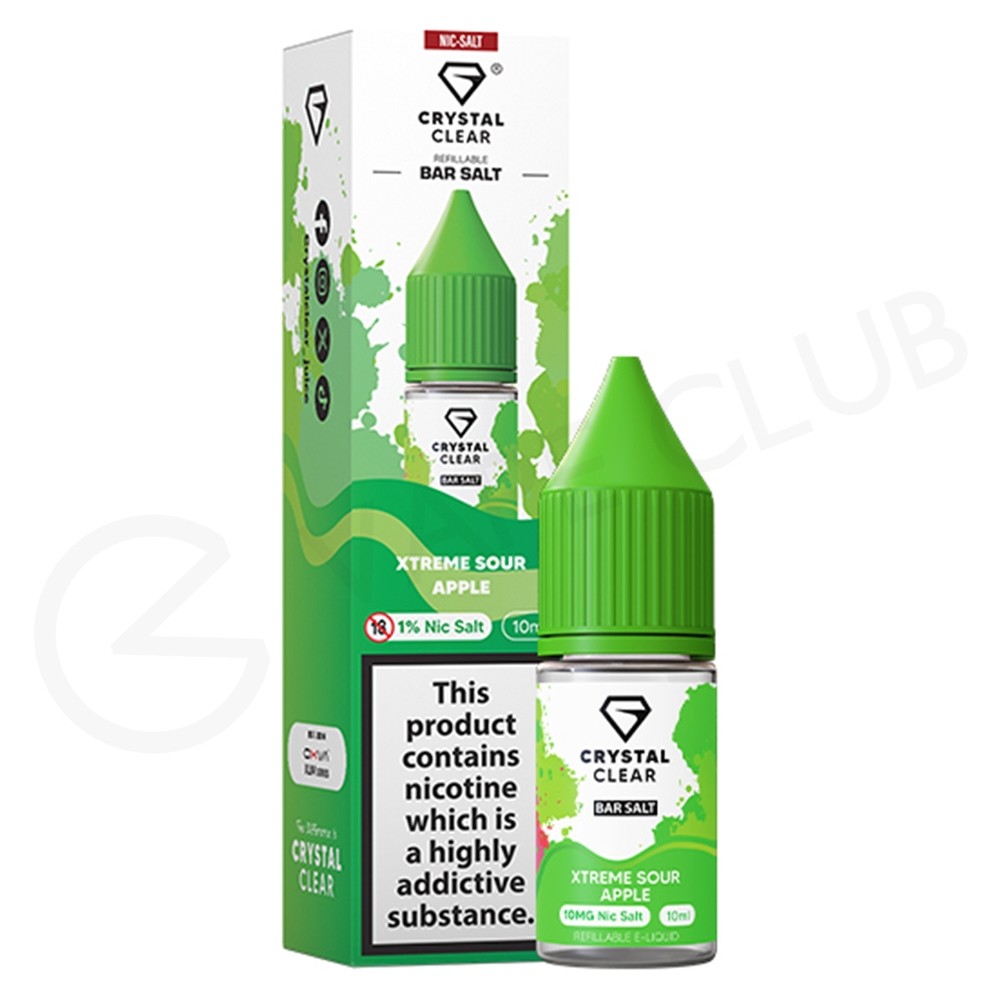 Xtreme Sour Apple Nic Salt by Crystal Clear | 3 for £10 Deal